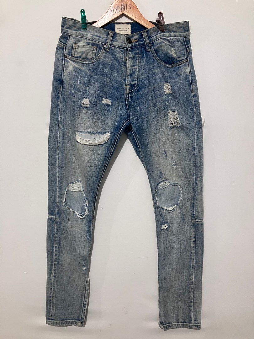 FEAR OF GOD FOURTH COLLECTION SELVEDGE JEANS W-30 L-43, Men's Fashion ...