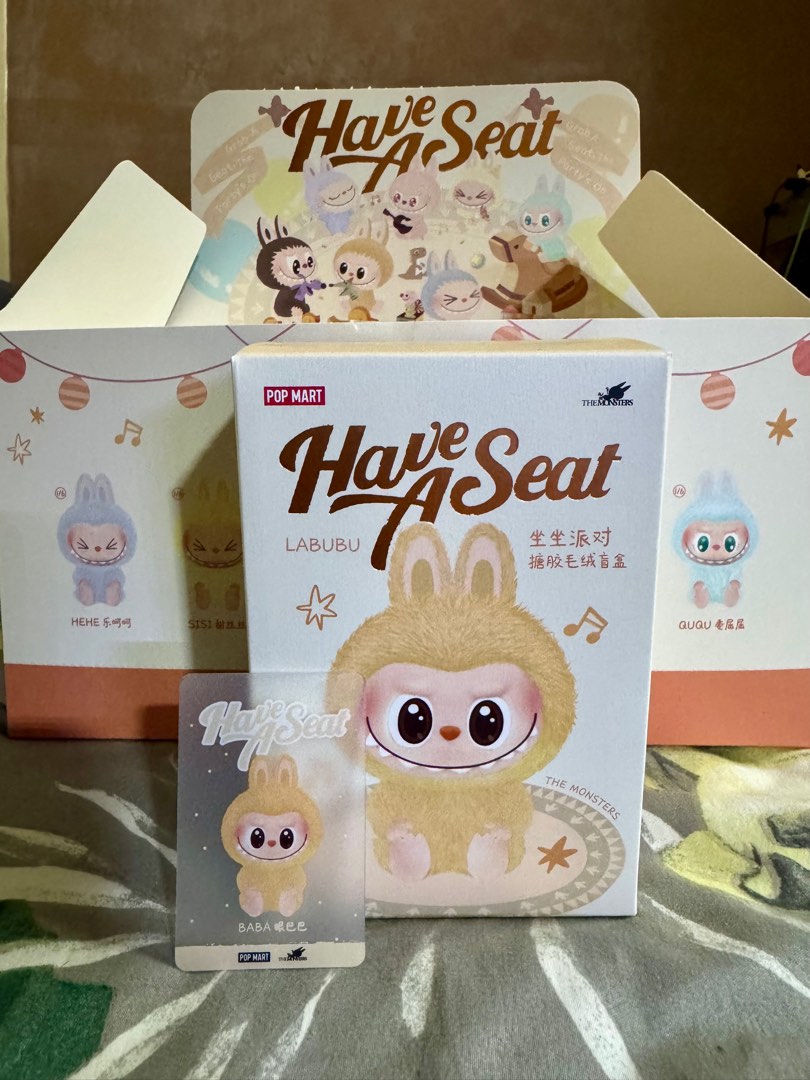 Genuine Labubu V2 Have A Seat (Baba), Hobbies & Toys, Toys & Games on ...