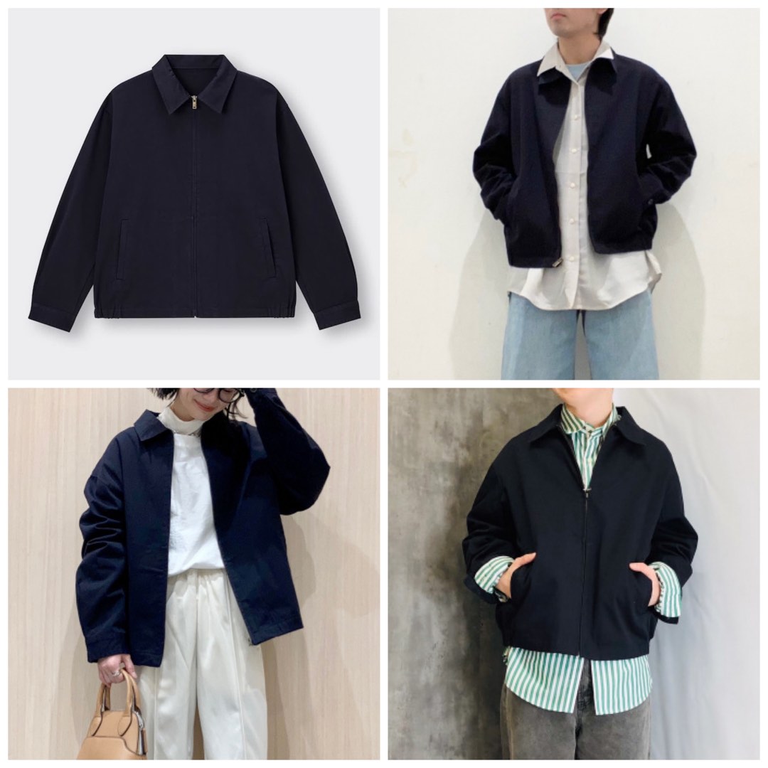 GU by Uniqlo work jacket navy / casual jacket / harrington / jaket boxy ...