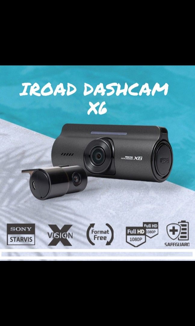 Iroad X6 with 32gb Memory Card Sony Starvis 2 Channel Full HD Dash ...