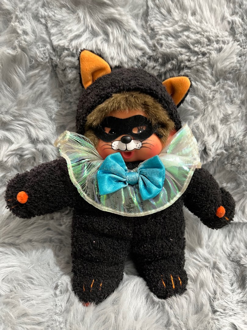 Monchhichi Black Cat, Hobbies & Toys, Toys & Games on Carousell