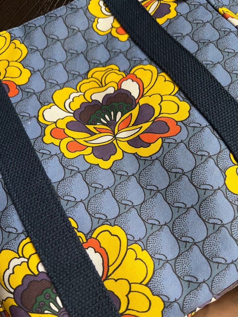 Nala design - Clarity tote ( damascus in yellow print), Women's Fashion ...