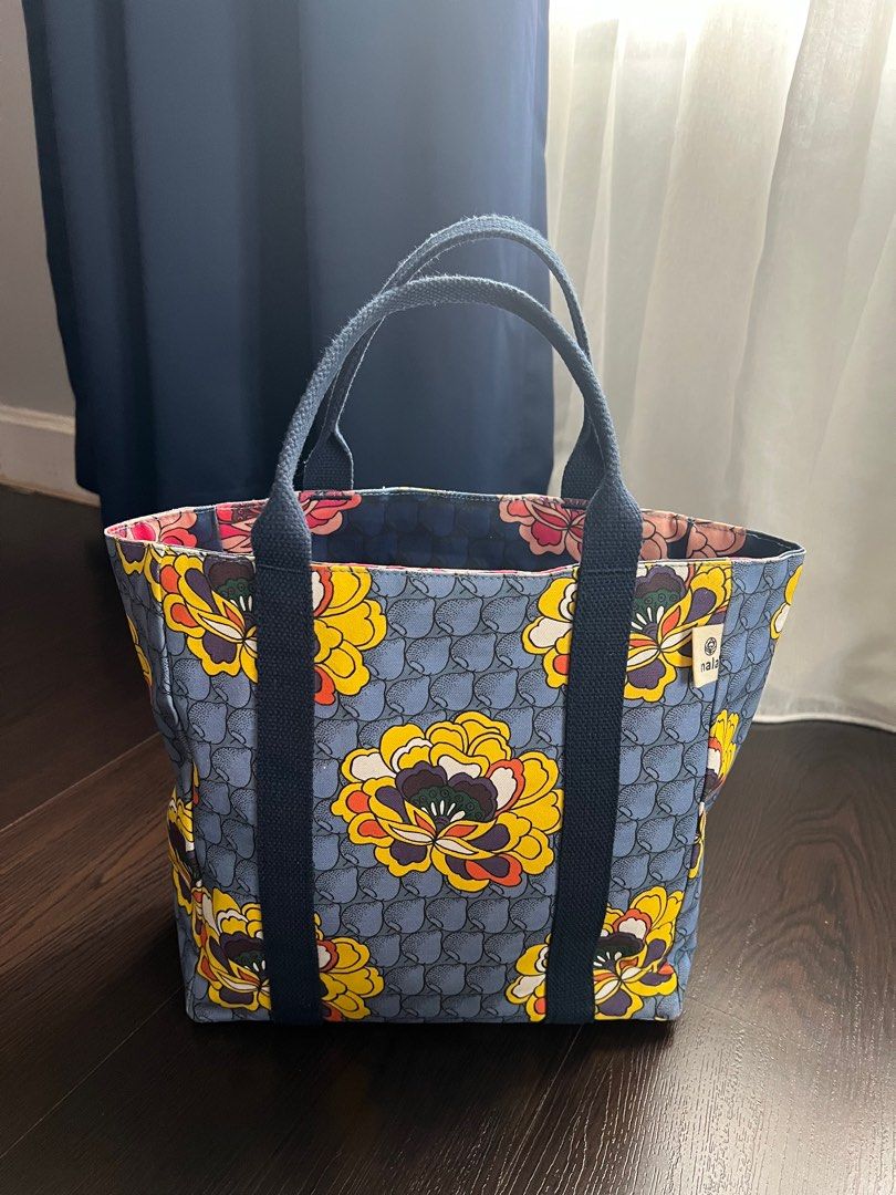 Nala design - Clarity tote ( damascus in yellow print), Women's Fashion ...