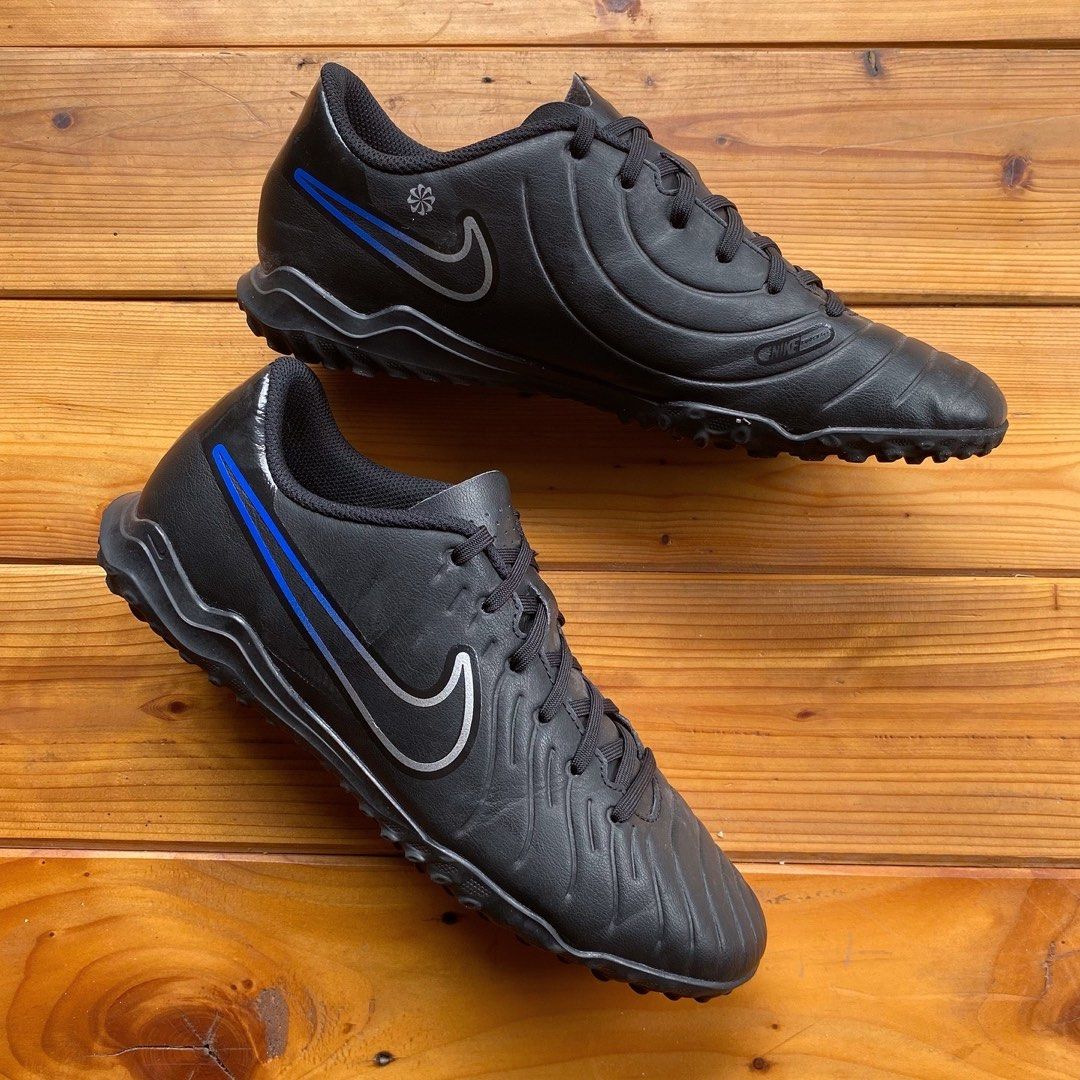 Nike Legend 10 Club Turf Sepatu sepak Bola Mini Soccer Black Chrome ...