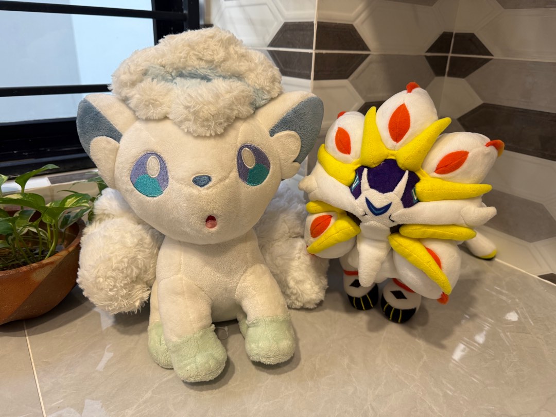 Pokemon Center Alola Vulpix & Solgaleo Plush Toys, Hobbies & Toys, Toys ...