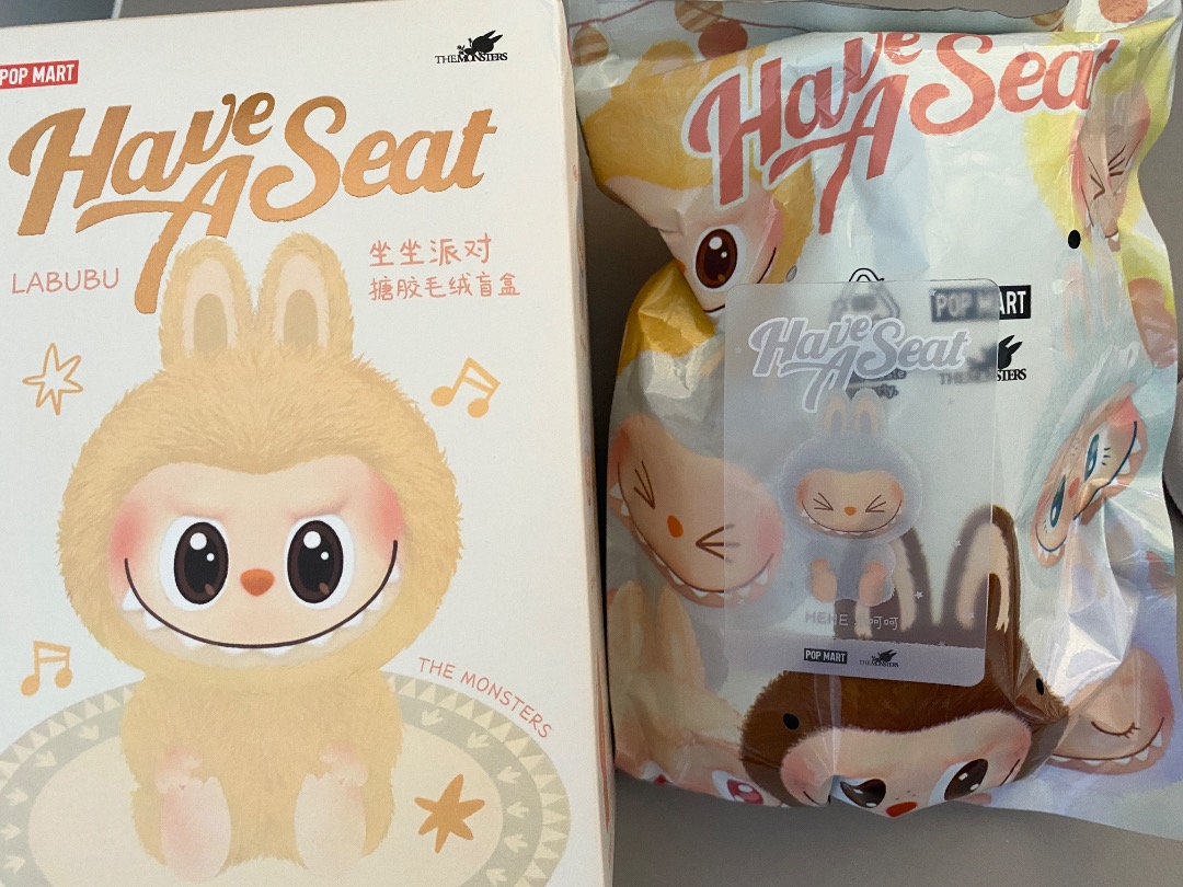 Pop Mart - Labubu Have a Seat (Hehe - grey), Hobbies & Toys, Toys ...