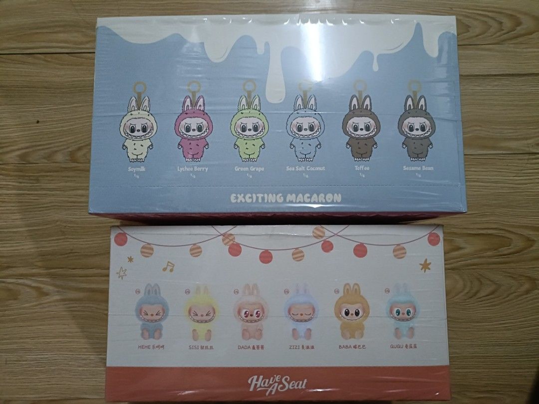 Popmart The Monsters Labubu Exciting Macaroon and Labubu Have a Seat ...