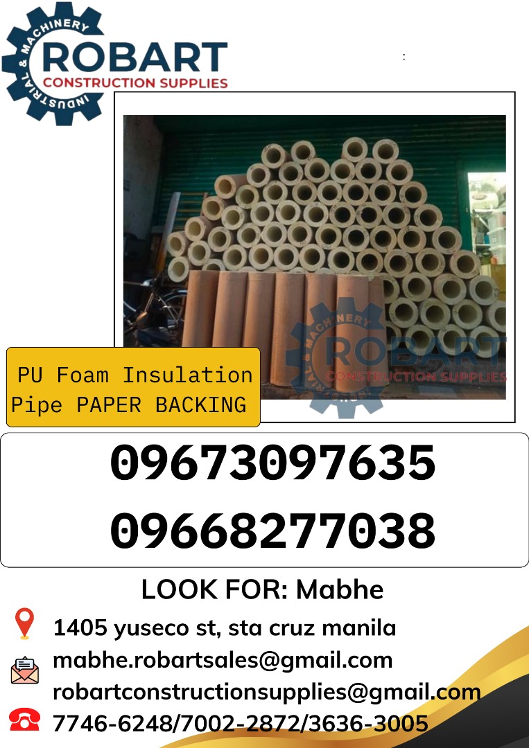 PU FOAM INSULATION PIPE PAPER BACKING, Commercial & Industrial ...