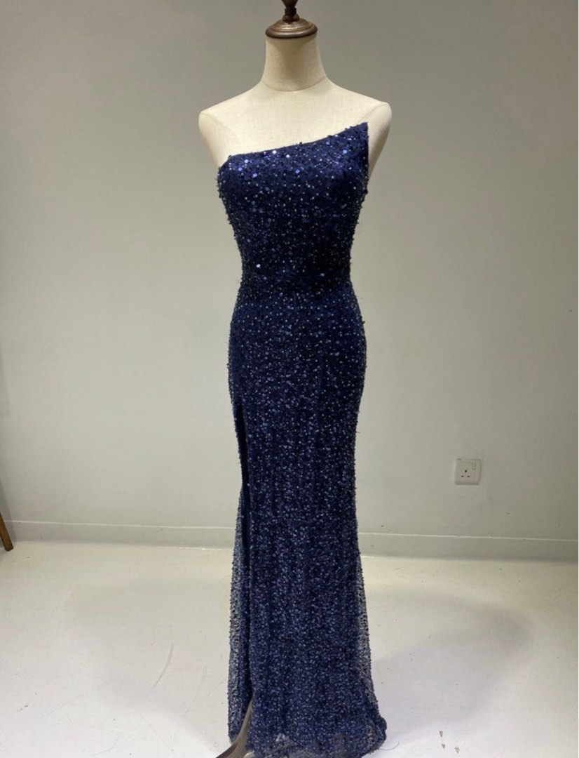 [RENT] Sparkly Blue evening gown/ prom dress, Women's Fashion, Dresses ...