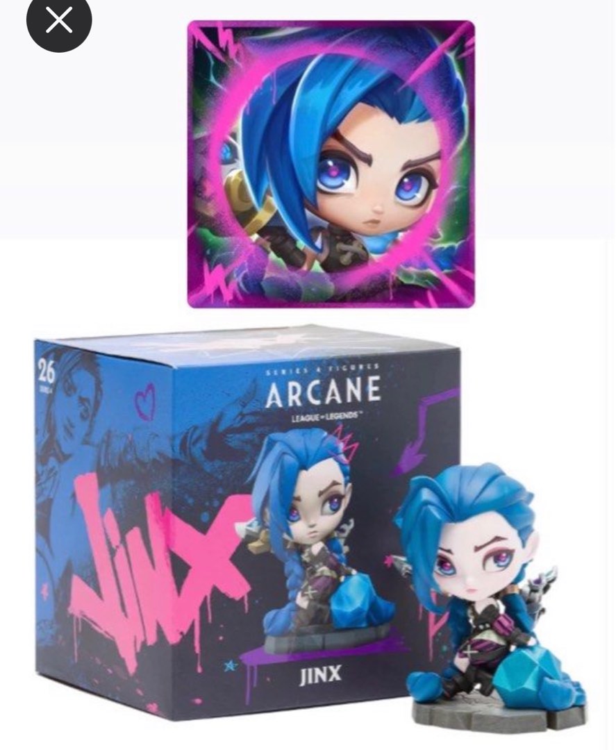 RIOTlol 頭像＋公仔英雄聯盟（附頭像 秒發）奥術吉茵珂絲公仔頭像 官方周邊, 興趣及遊戲, 玩具 & 遊戲類 - Carousell