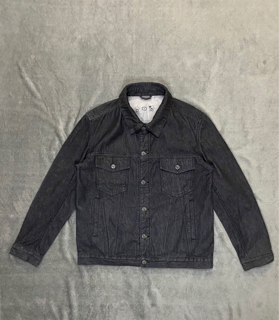 RVCA x EL NECK FACE Denim Jacket (Large), Men's Fashion, Coats, Jackets ...