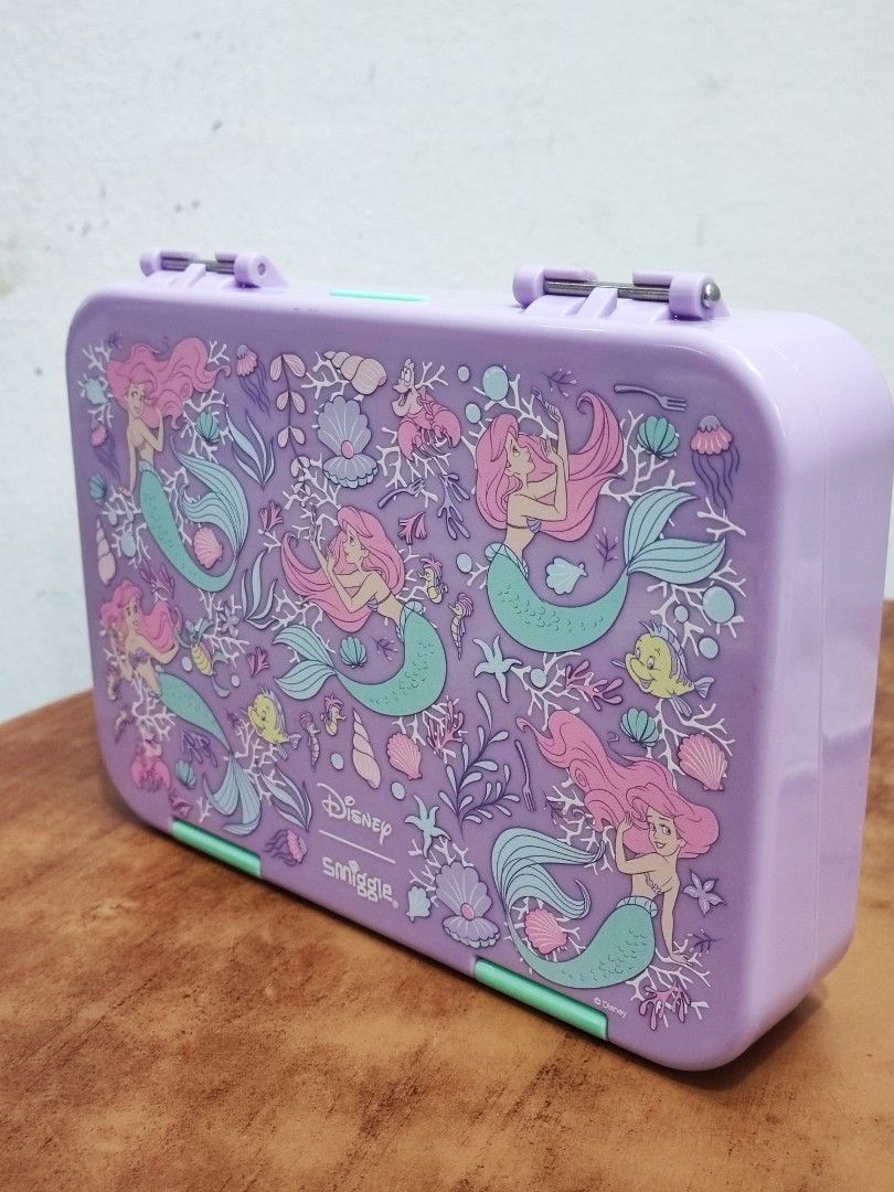 Smiggle Disney The Little Mermaid Design Kids Lunch Box Food Storage ...