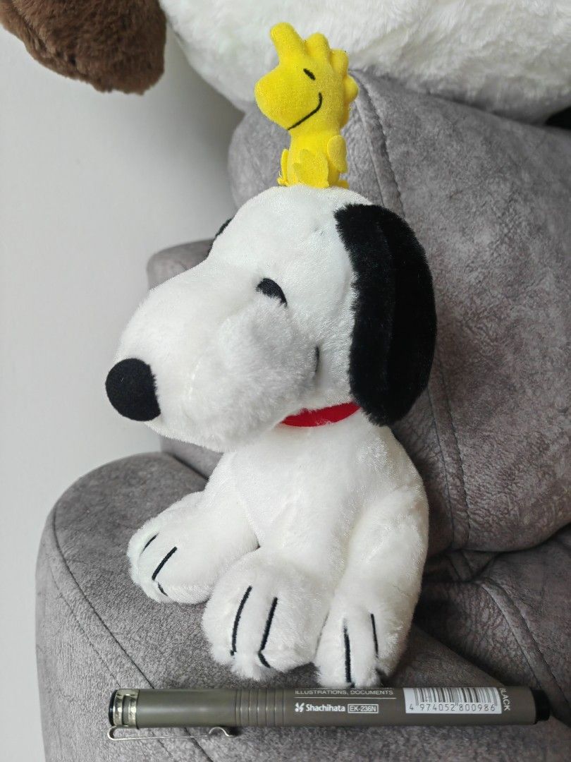 Snoopy with Woodstock Sitting Peanuts Soft Plush Toy, Hobbies & Toys ...