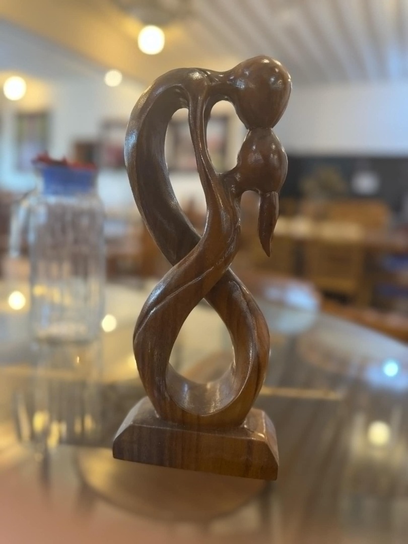 Solid Wood infinity Wood Sculpture Decor Figurine, Furniture & Home ...