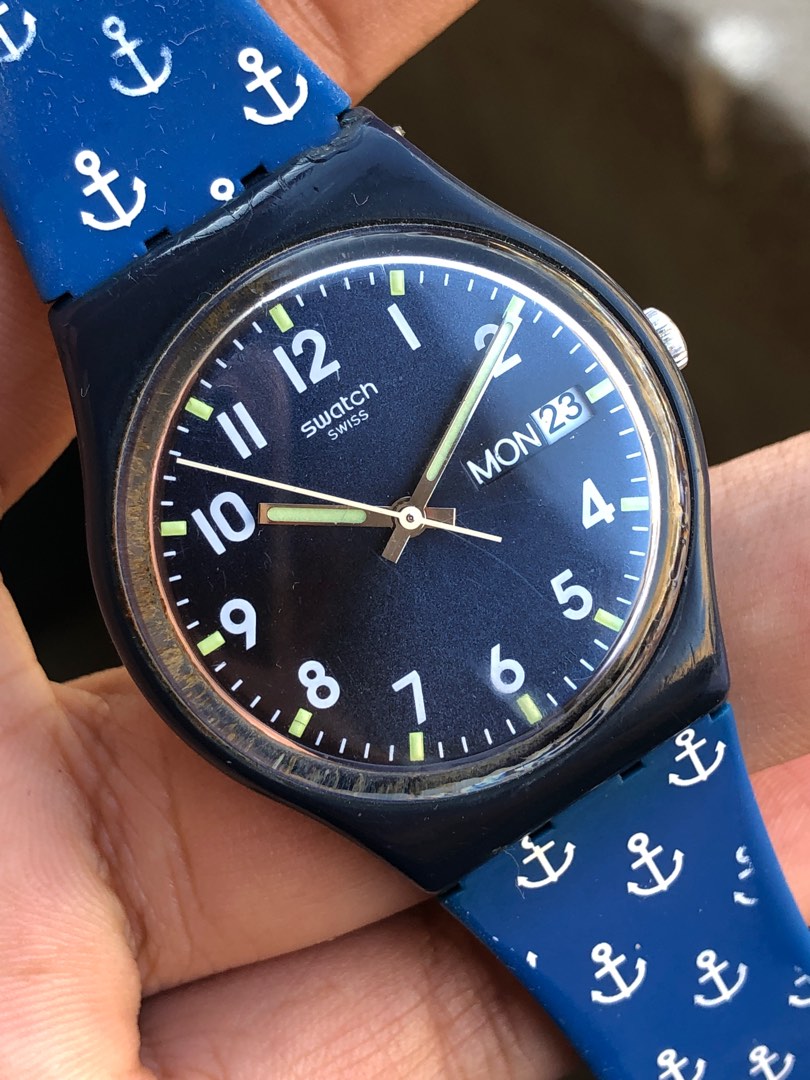 Swatch Blue Dial, Men's Fashion, Watches & Accessories, Watches on ...