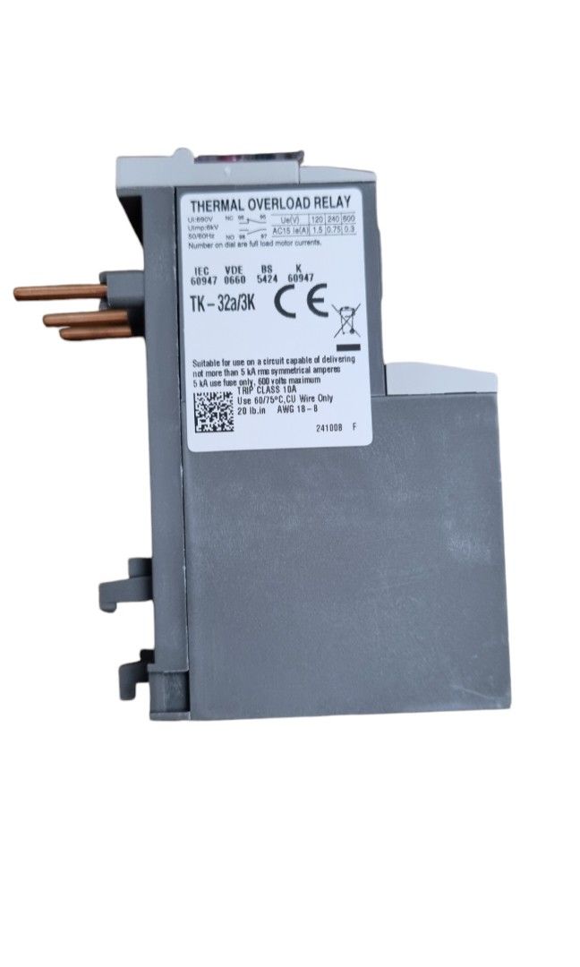 Terasaki Thermal Overload Relay TK-32A, 12-18A, TV & Home Appliances ...