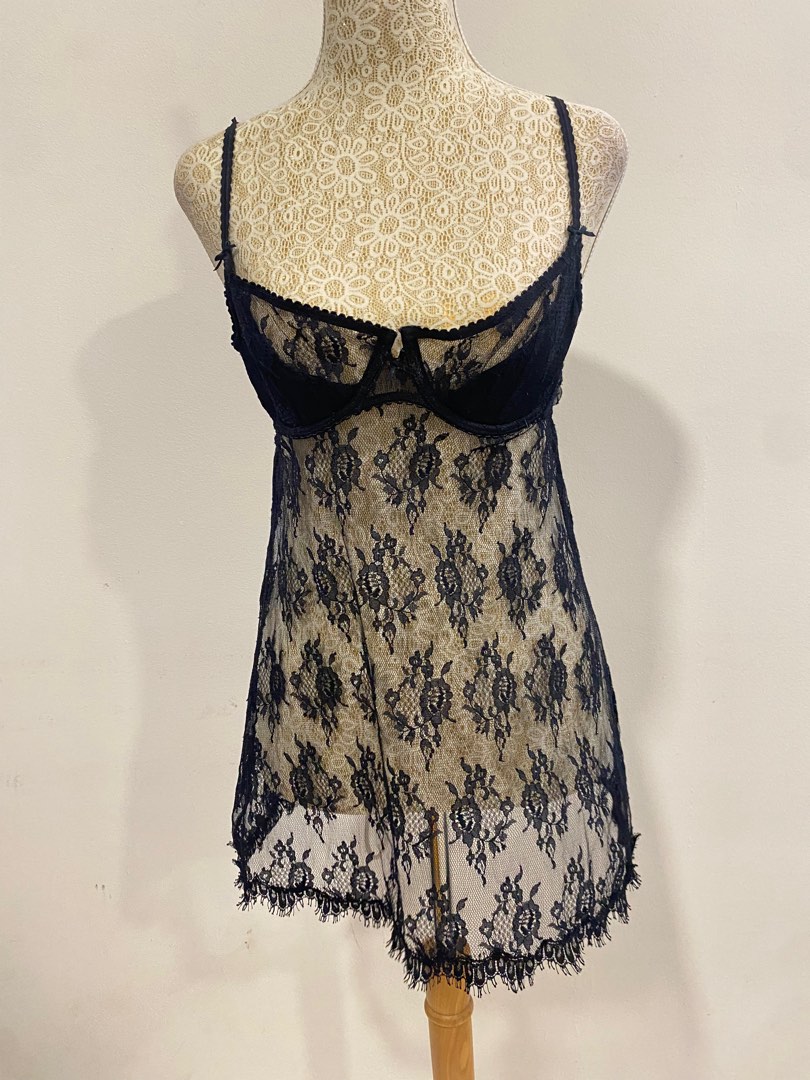 Victoria's Secret Mesh See Through Mini Dress Short Night Dress, Women ...