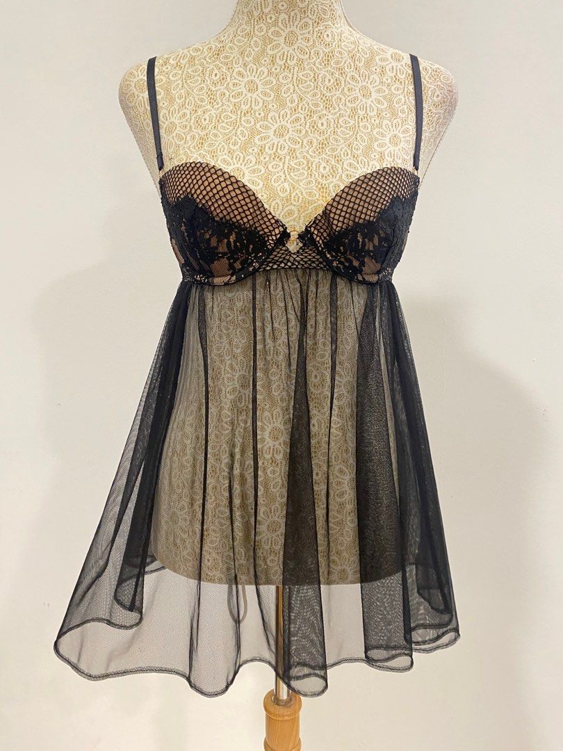 Victoria's Secret Sexy Mesh Short Dress see through, Women's Fashion ...