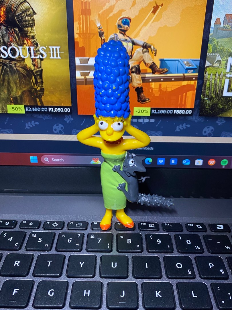 Vintage The Simpsons Marge with Snowball Figure 1990 Cat, Hobbies ...