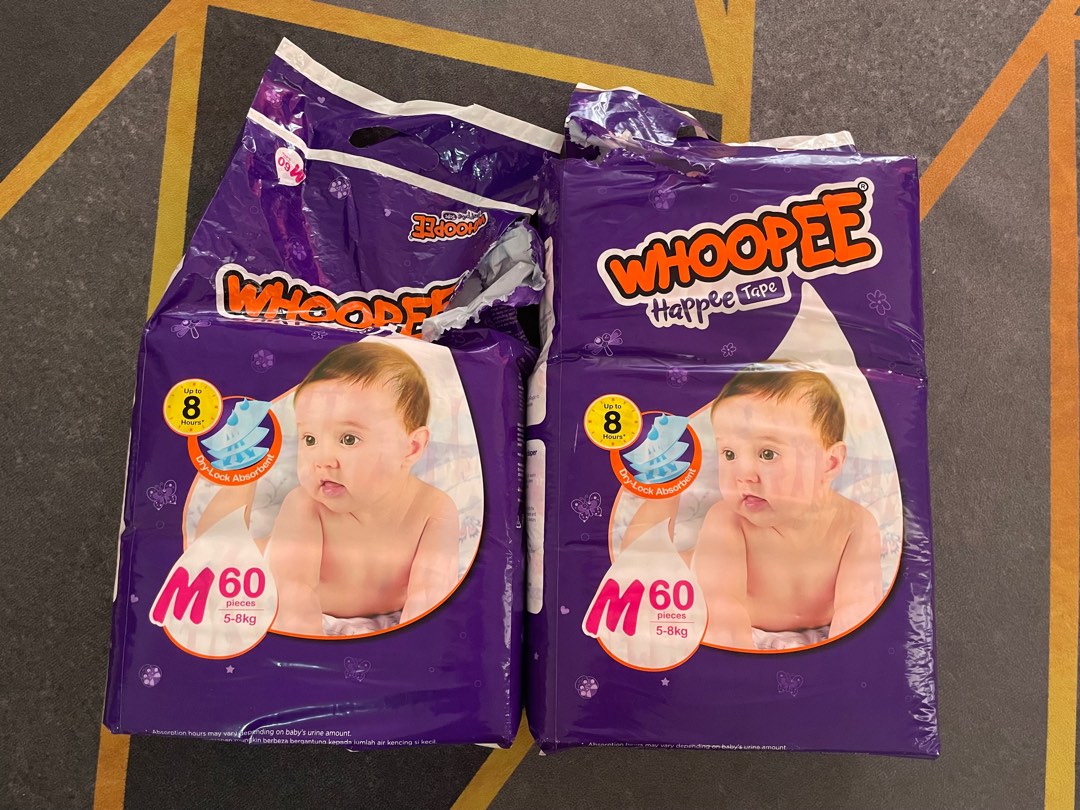 Whoopee Diapers M, Babies & Kids, Bathing & Changing, Diapers & Baby ...