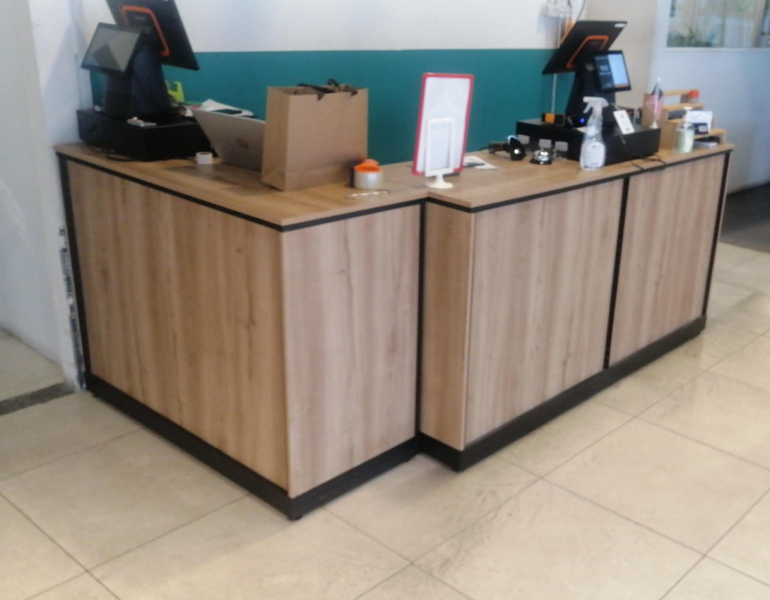 Wooden Cashier Counter, Furniture & Home Living, Furniture, Shelves ...