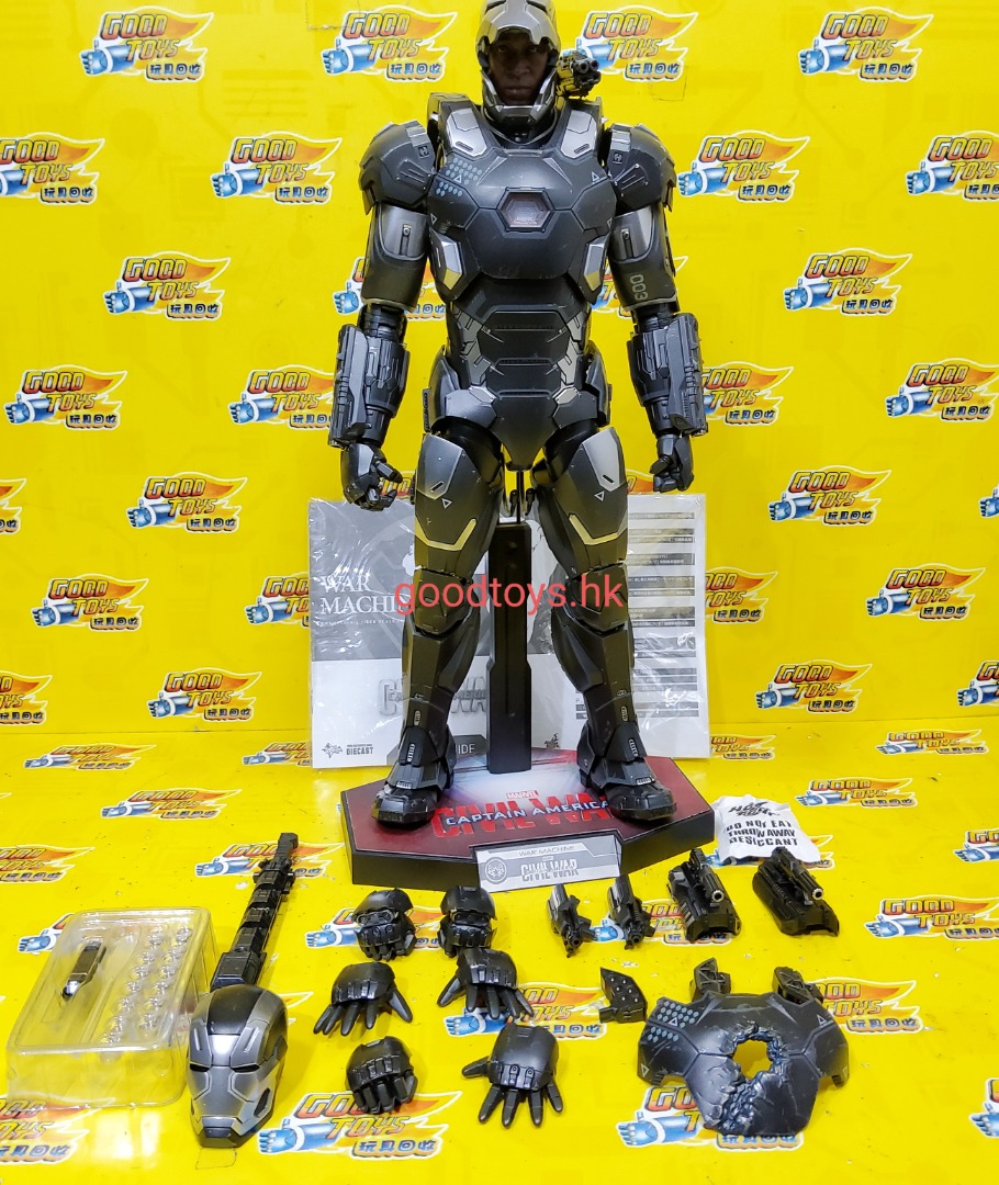 中古無盒 HOTTOYS MMS344 1/6 12吋 CAPTAIN AMERICA 3 DIECAST WAR MACHINE MARK ...