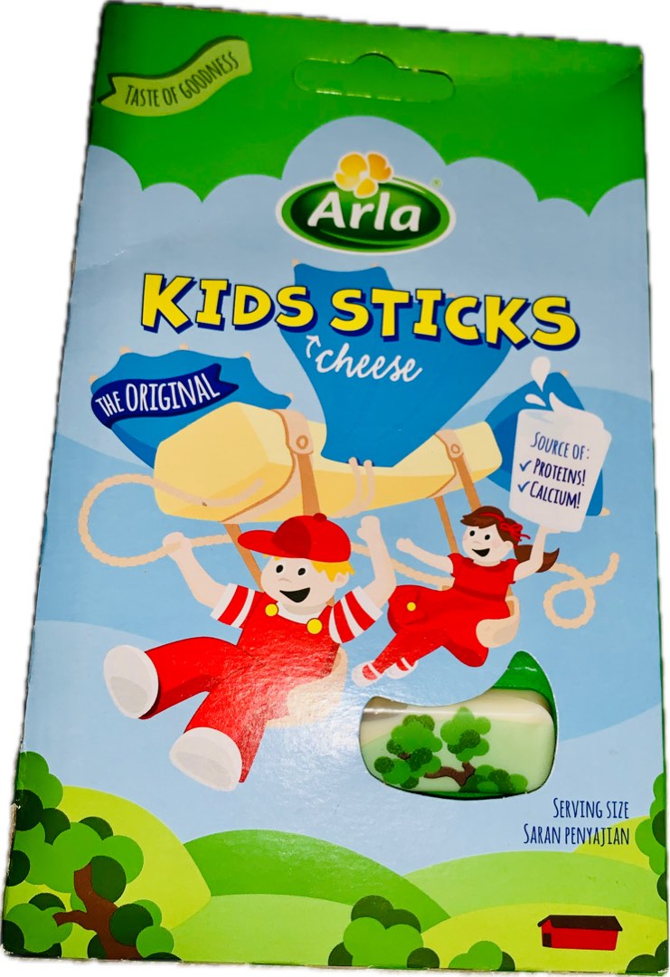 Arla KIDS STICKS Cheese ORIGINAL 6x 18G, Food & Drinks, Chilled ...