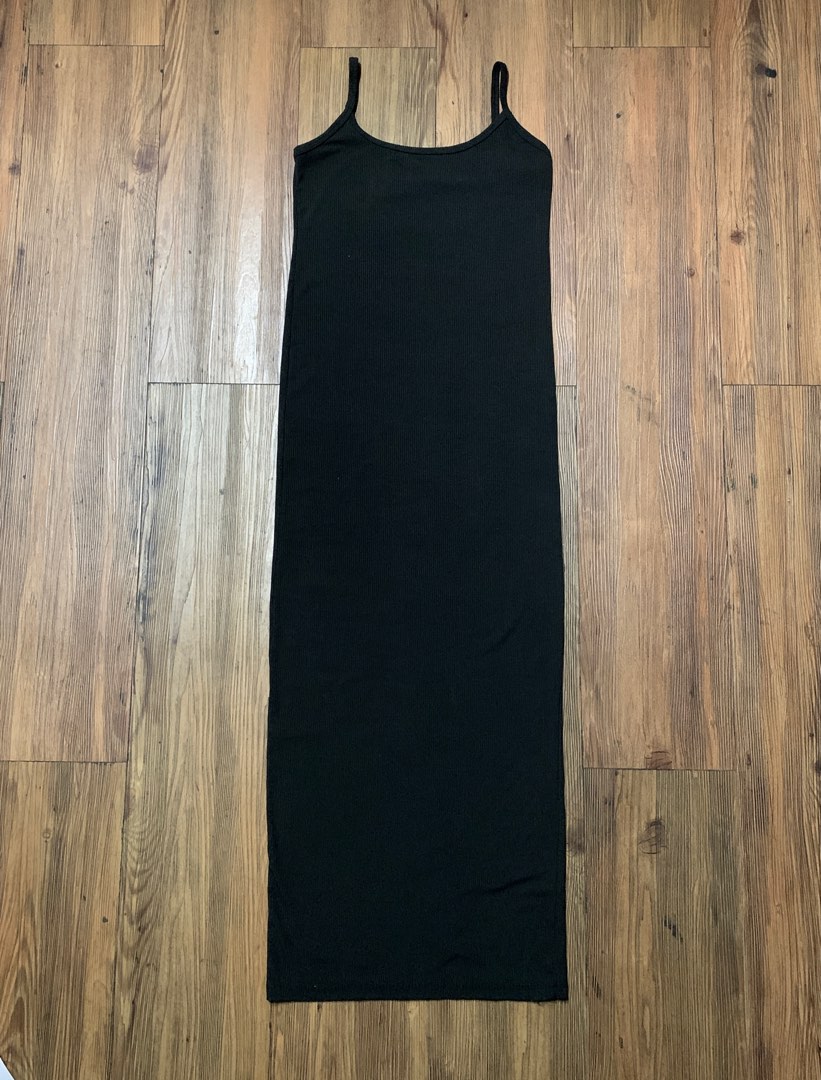 Black Bodycon Maxi Dress, Women's Fashion, Dresses & Sets, Dresses on ...