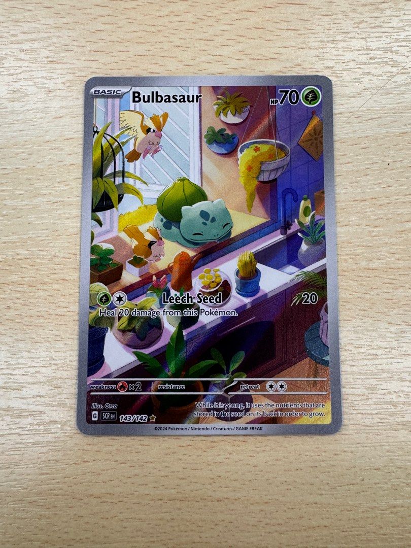 Bulbasaur IR - 143/142 - Pokemon S&V Stellar Crown, Hobbies & Toys ...