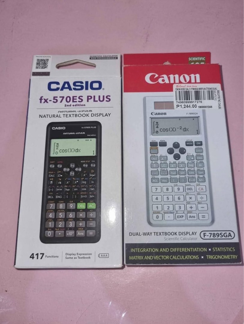Casio fx-570ES PLUS and Canon F-789SGA, Hobbies & Toys, Stationary ...