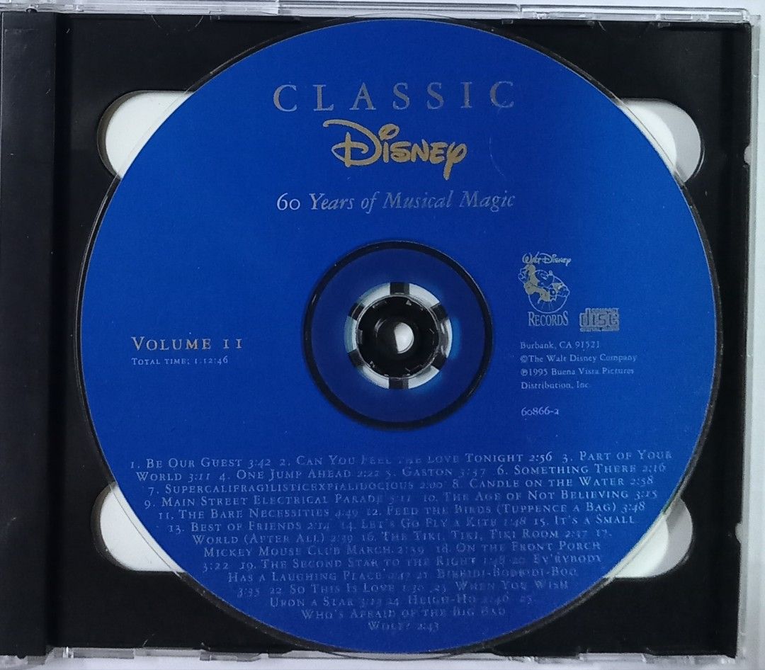Classic Disney 60 Years of Musical Magic CD (79) Lion King Aladdin ...