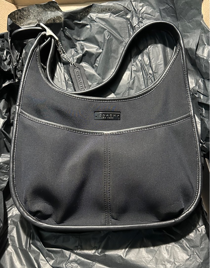 Coach Ergo Black Neoprene Leather Trim Shoulder Bag, Luxury, Bags ...