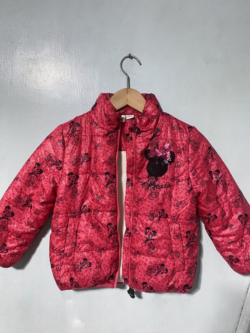 Disney Sherpa-Lined Minnie Mouse Puffer Jacket, Babies & Kids, Babies ...