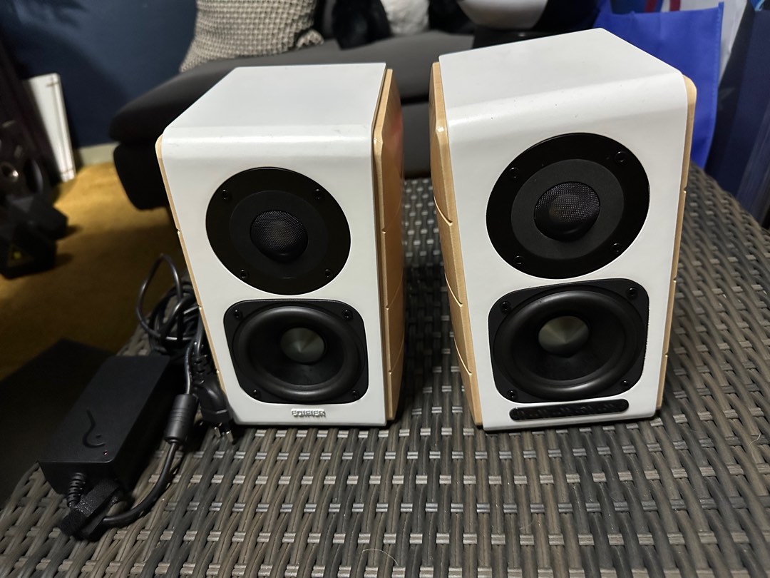 Edifier S880DB Hi-Res Audio Bluetooth Bookshelf Speakers, 88W, White ...
