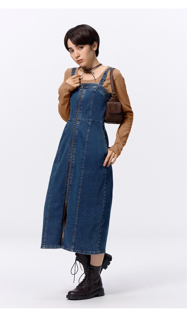 GU denim dress, Women's Fashion, Dresses & Sets, Dresses on Carousell