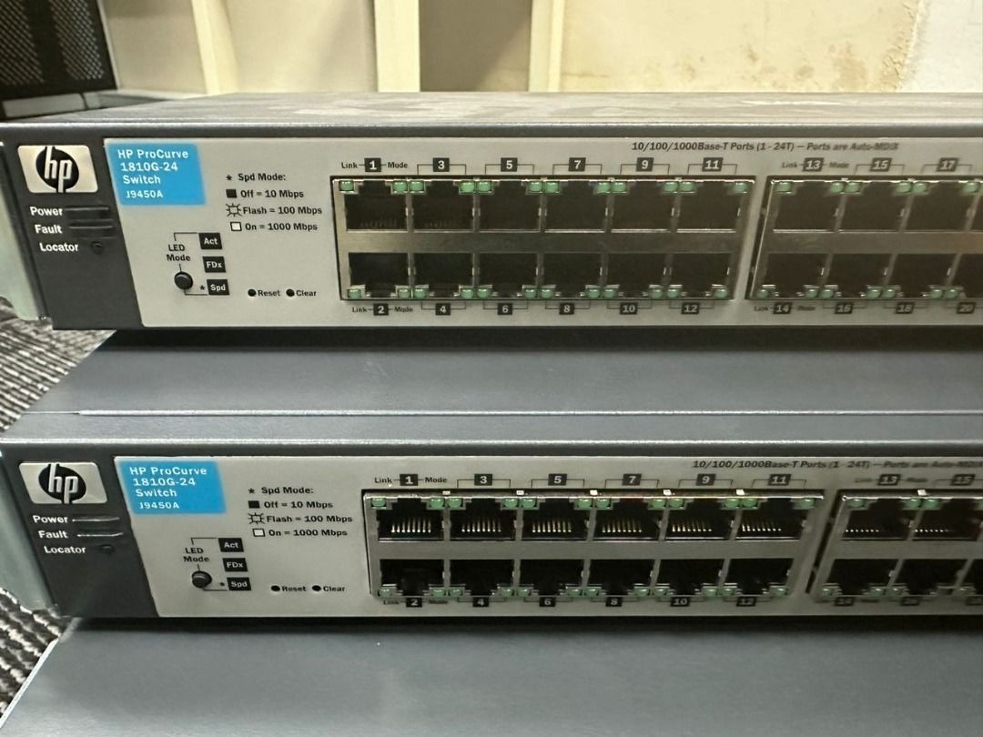 HP ProCurve Switch Ports: 24 x 1000Mbps Gigabit Ethernet 1810G-24 ...
