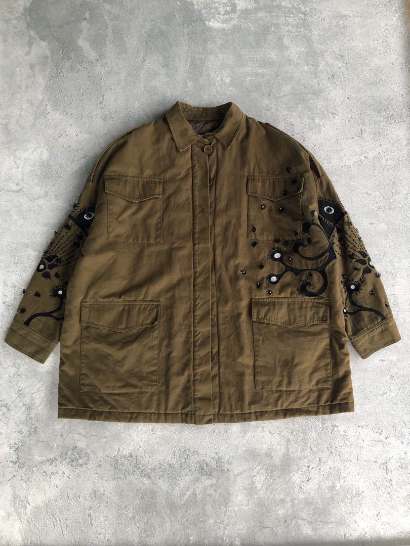 JS New York Vintage Military Jacket, Fesyen Pria, Pakaian , Baju Luaran ...