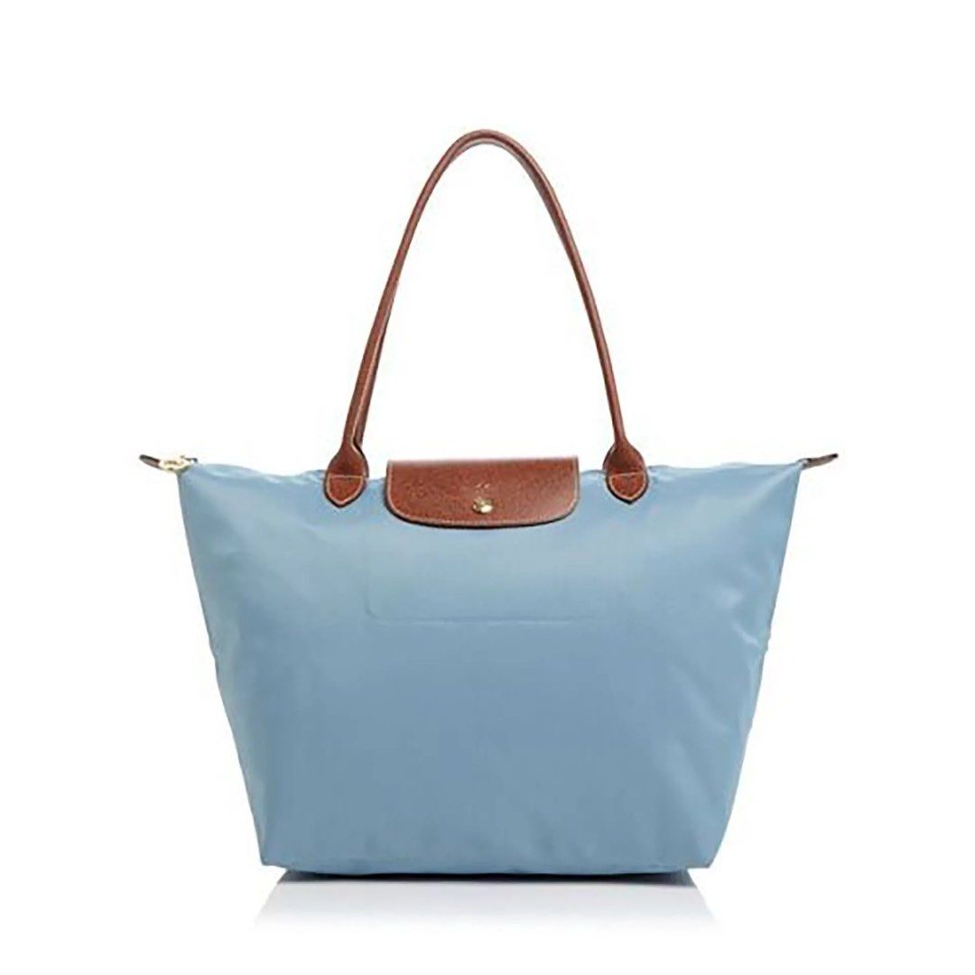 Longchamp Le Pliage Classic / Original Long Handle Steel Grey M, Women ...