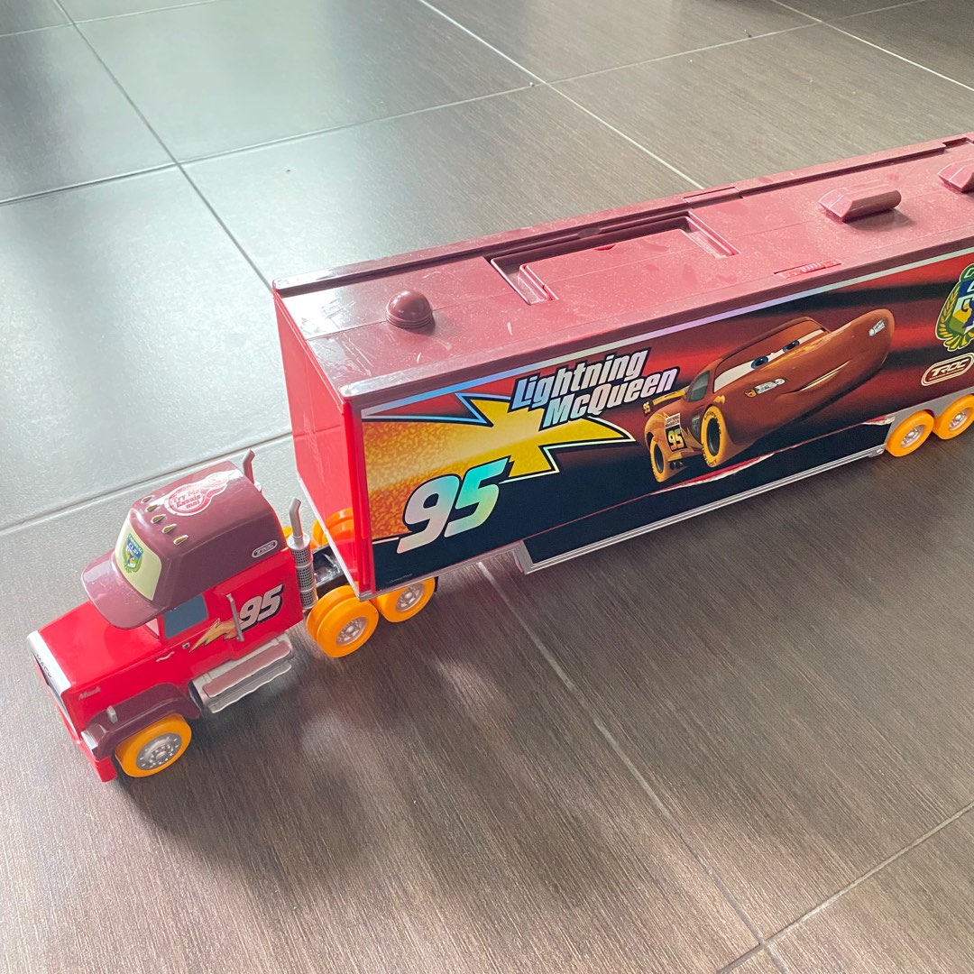 mainan anak disney pixar cars lightning mcqueen carnival cup car hauler ...