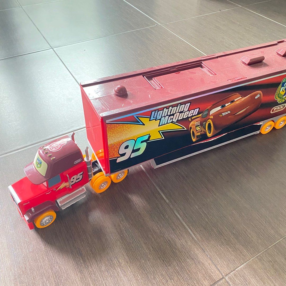 mainan anak disney pixar cars lightning mcqueen carnival cup car hauler ...
