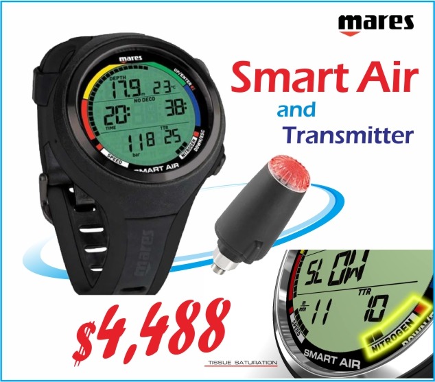 Mares Smart Air Dive Computer (Black) and Transmitter, 運動產品, 其他運動配件 ...