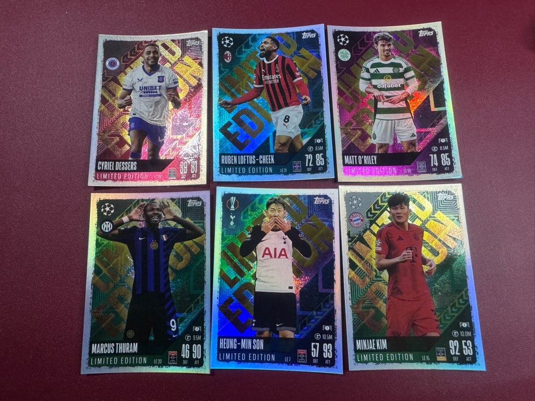 Match Attax 24/25 Limited Edition cards, Hobbies & Toys, Toys & Games ...