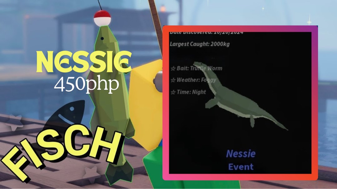 Nessie Limited time stock| ROBLOX FISCH, Video Gaming, Video Game Consoles, Others on Carousell