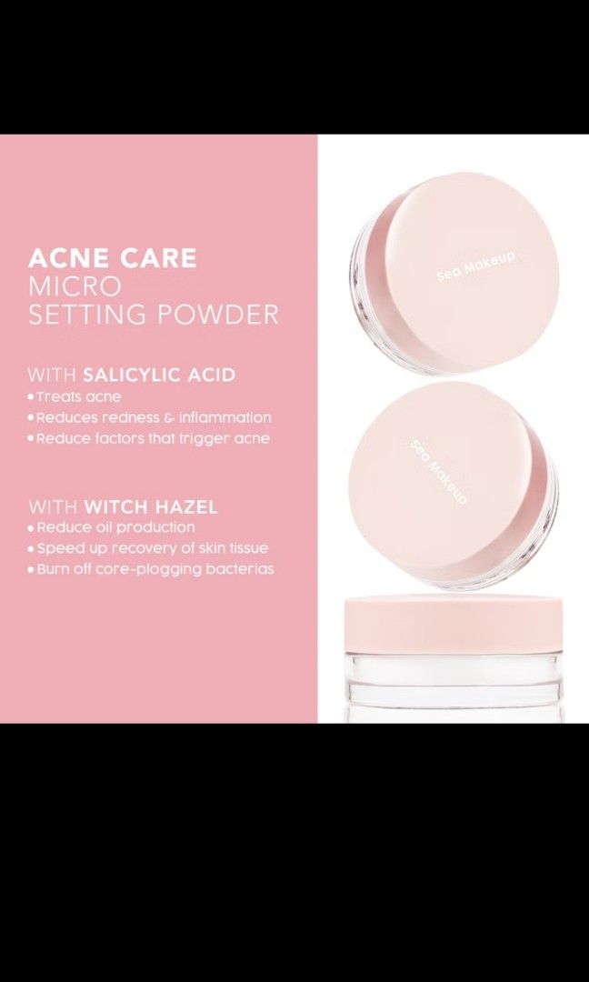 New Sea Makeup Acne Care Micro Translucent Setting Loose Powder for ...