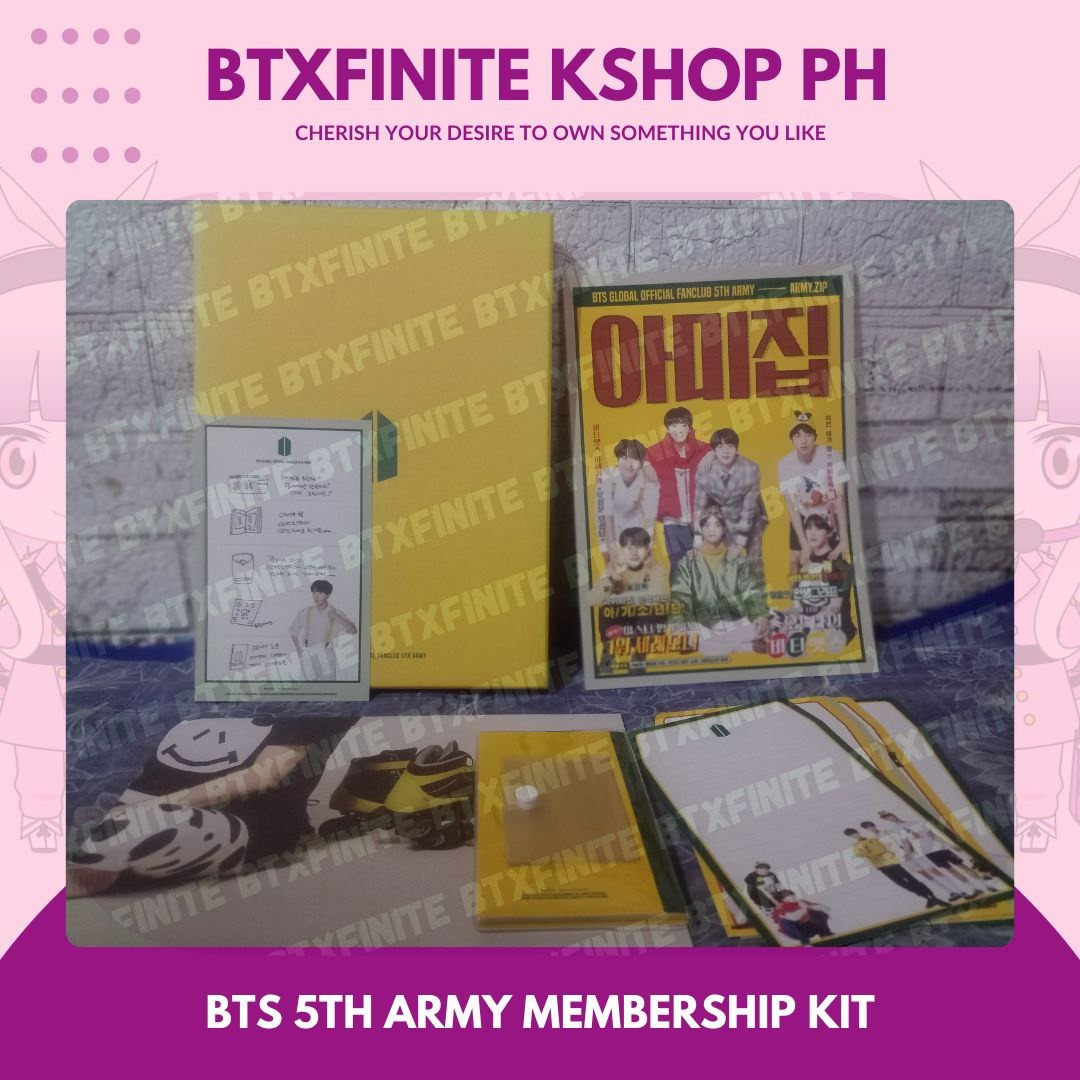 [ON-HAND] BTS ARMY OFFICIAL 5TH MEMBERSHIP KIT - OFFICIAL MERCHANDISE ...