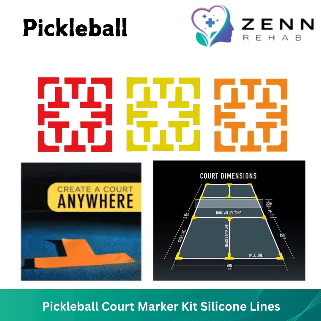 Pickleball Court Marker Kit Silicone Lines Marking Set with Tape ...
