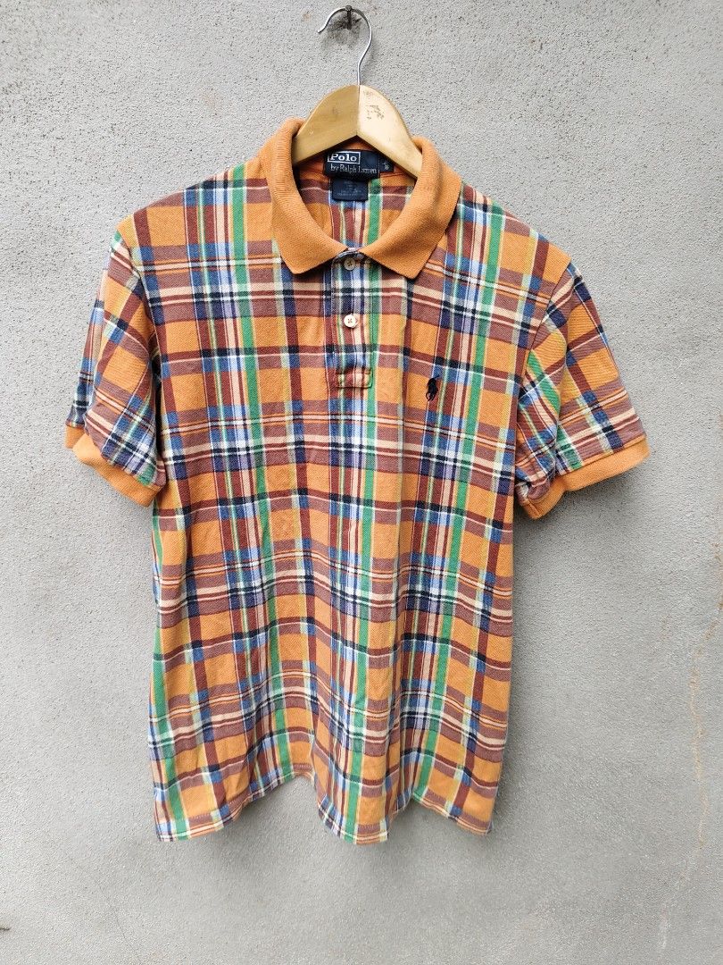 Polo Ralph Lauren plaid polo t, Men's Fashion, Tops & Sets, Tshirts ...