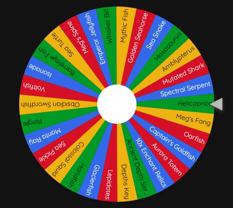 ROBLOX FISCH RANDOM FISCH WHEEL RM1 TNG ONLY!!!(u can get 2-3 fishes ...