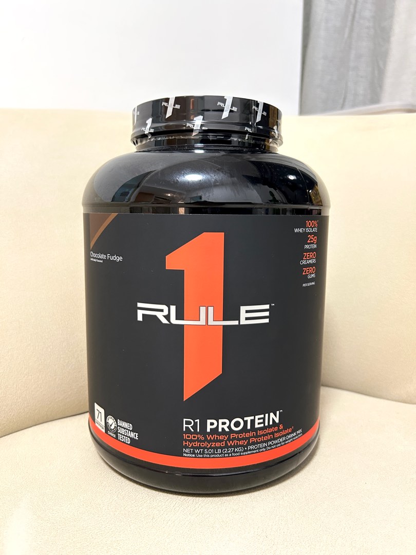 Rule One R1 Protein (Chocolate Flavored) 2.27kg, 嘢食 & 嘢飲, 其他食物及飲料 - Carousell