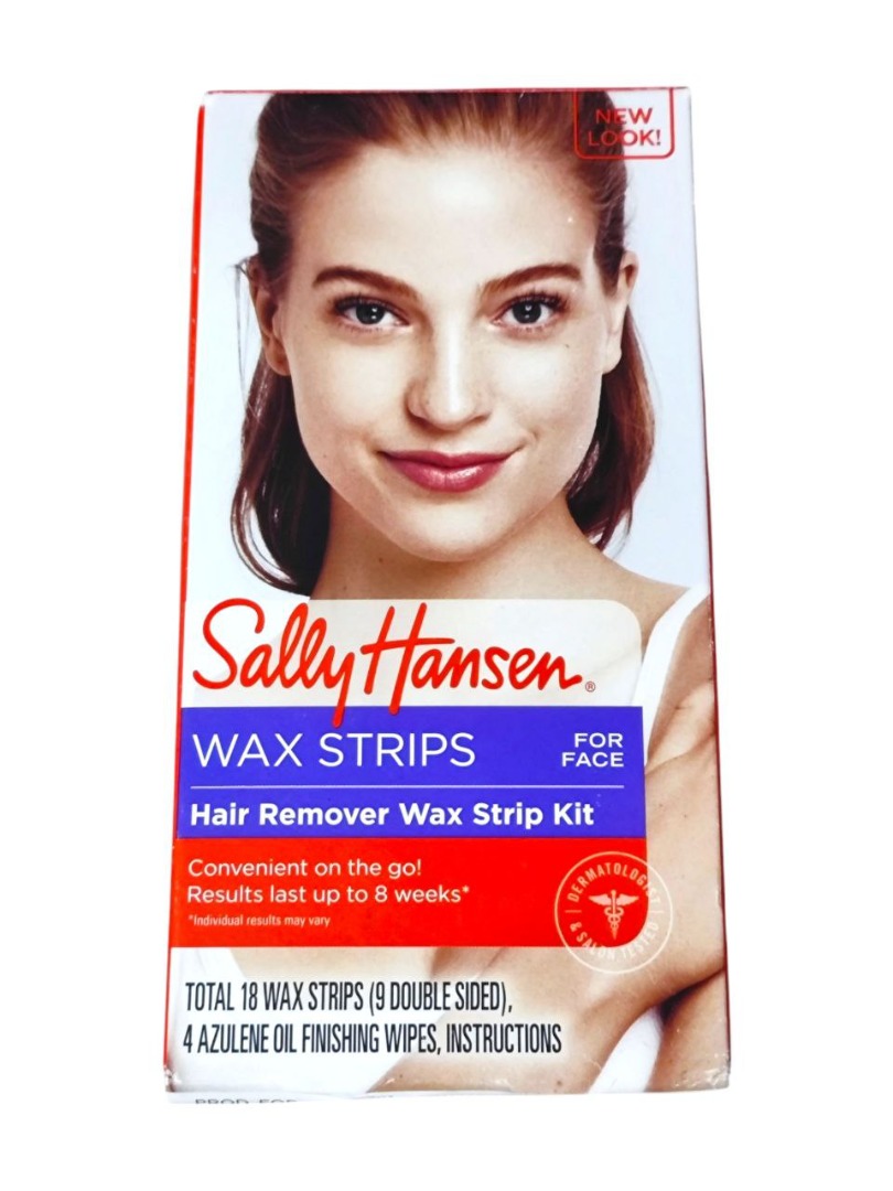 Sally Hansen Wax Strips Hair Remover Kit for Face, Easy and Effective ...
